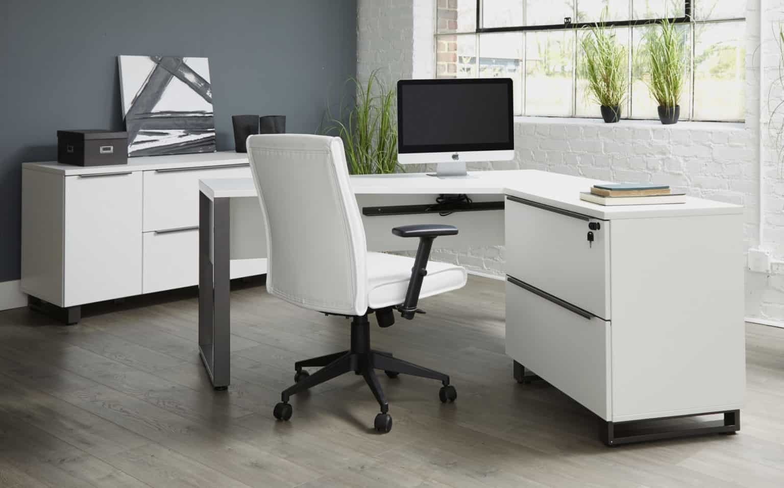 Modern White Office Credenza - House of Denmark