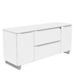 Modern White Office Credenza - House of Denmark
