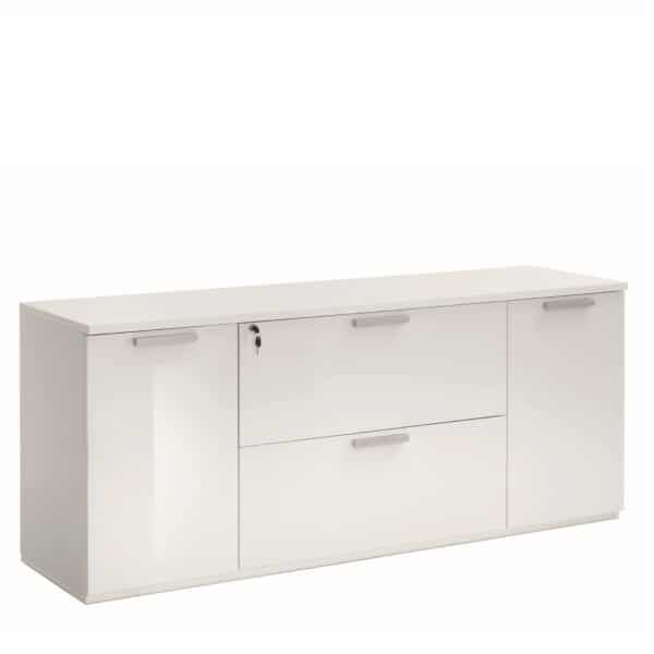 Modern White Office Credenza - House of Denmark